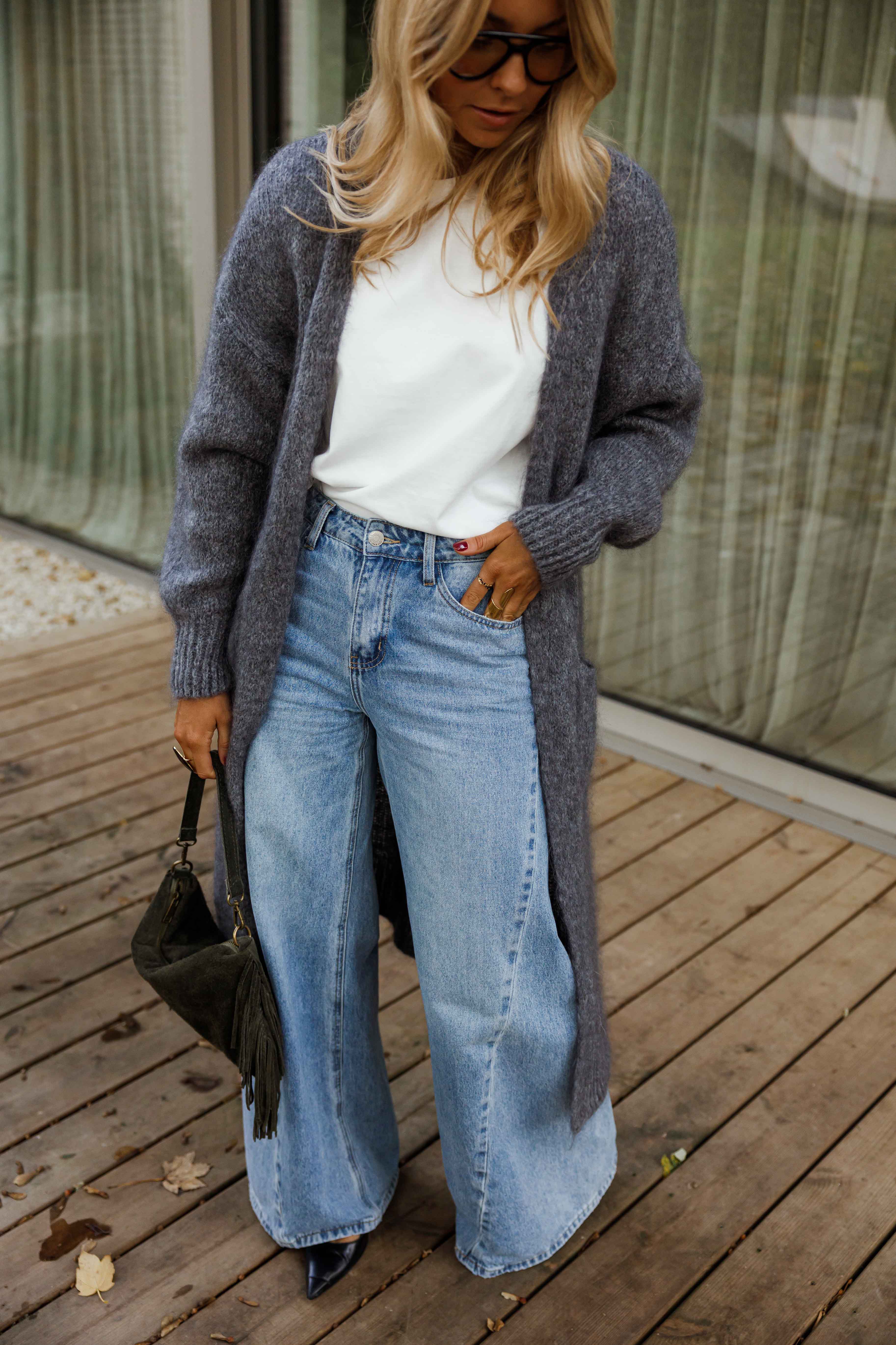 Ally Cardigan - Grey - Long – Easy Clothes