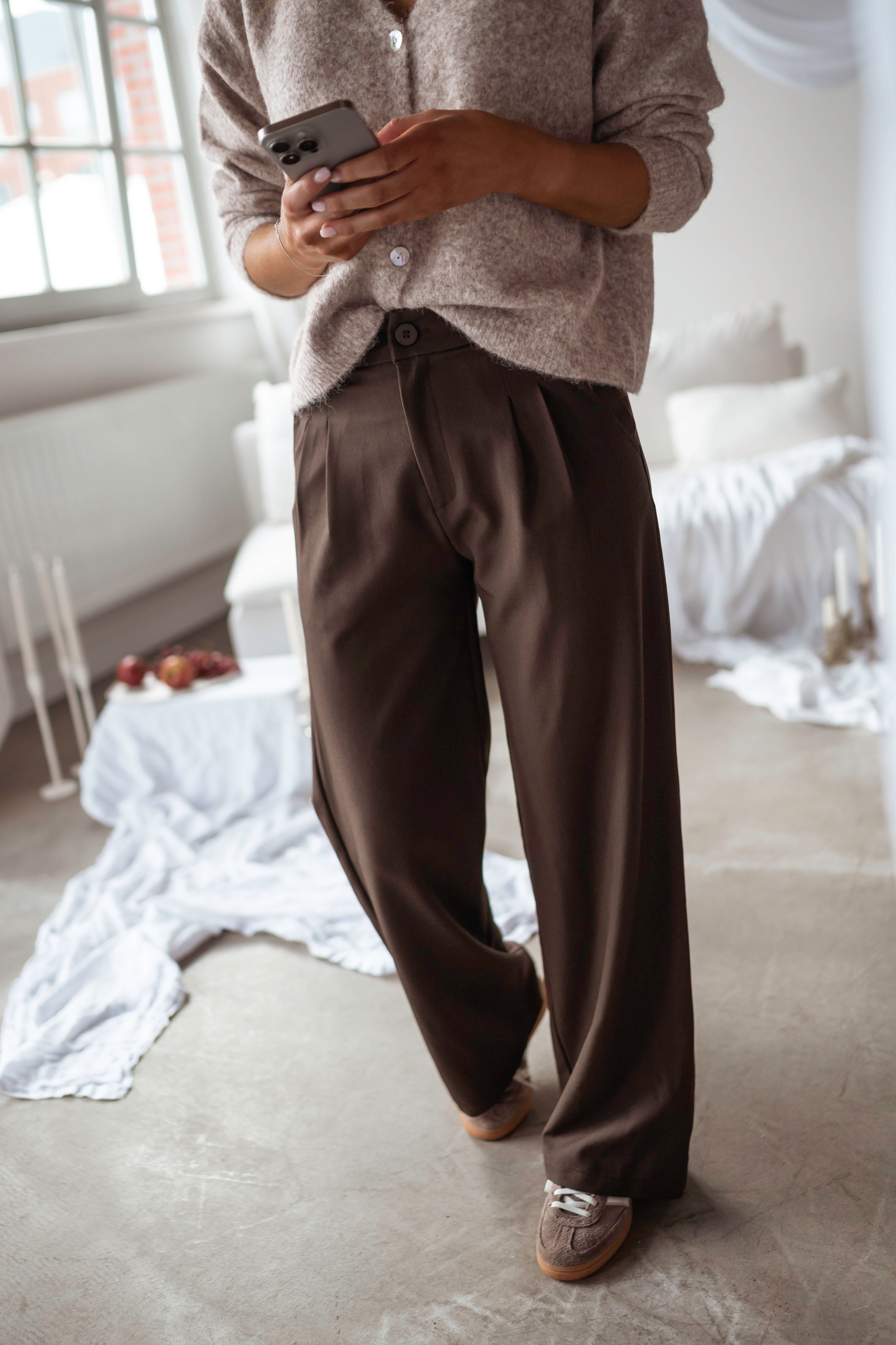 Pantalon Franky - Chocolat - A Pince – Easy Clothes