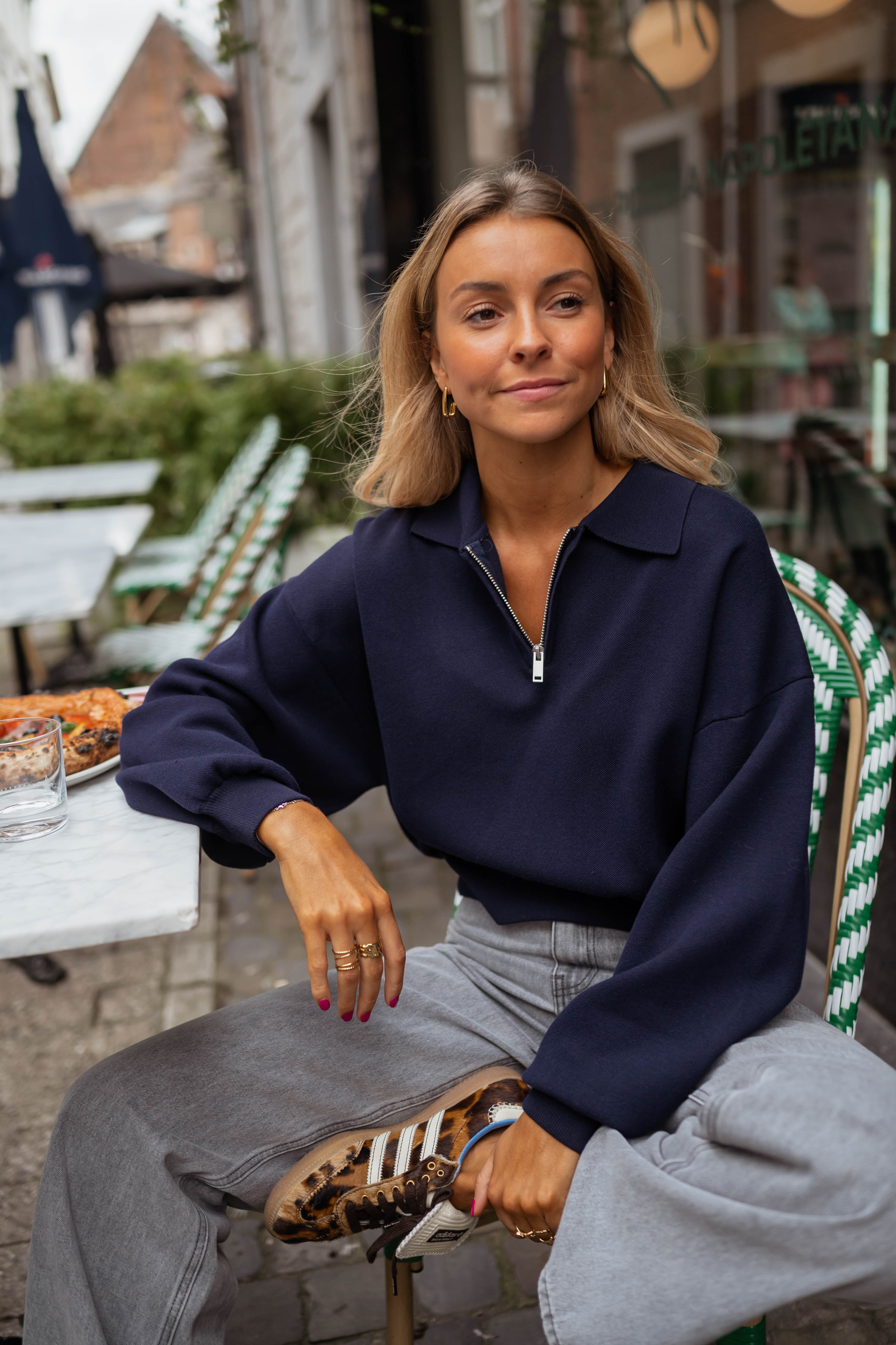 Pull Elise - Bleu - Manches Longues – Easy Clothes