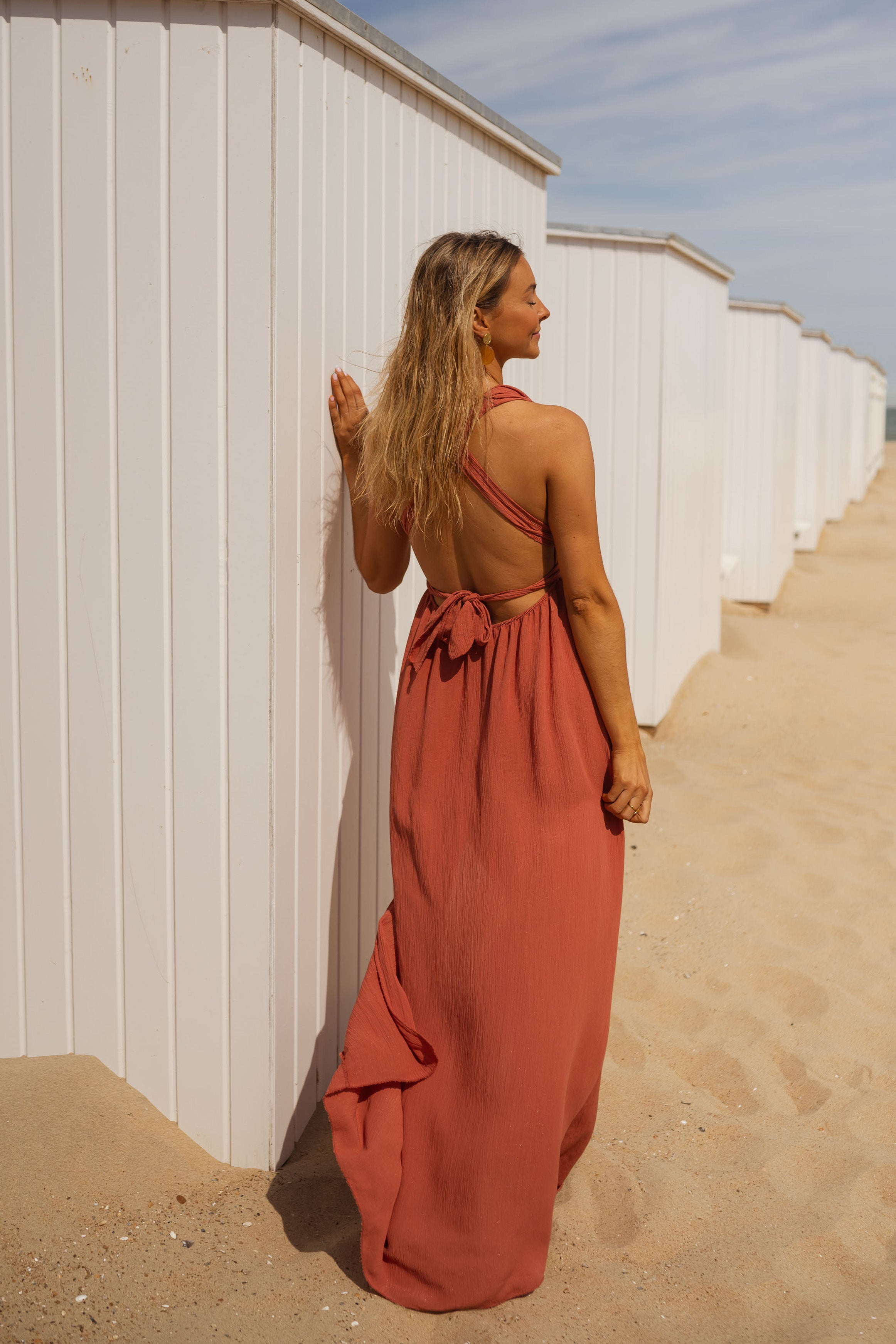 Ysé Dress - Terracotta - Open In The Back – Easy Clothes