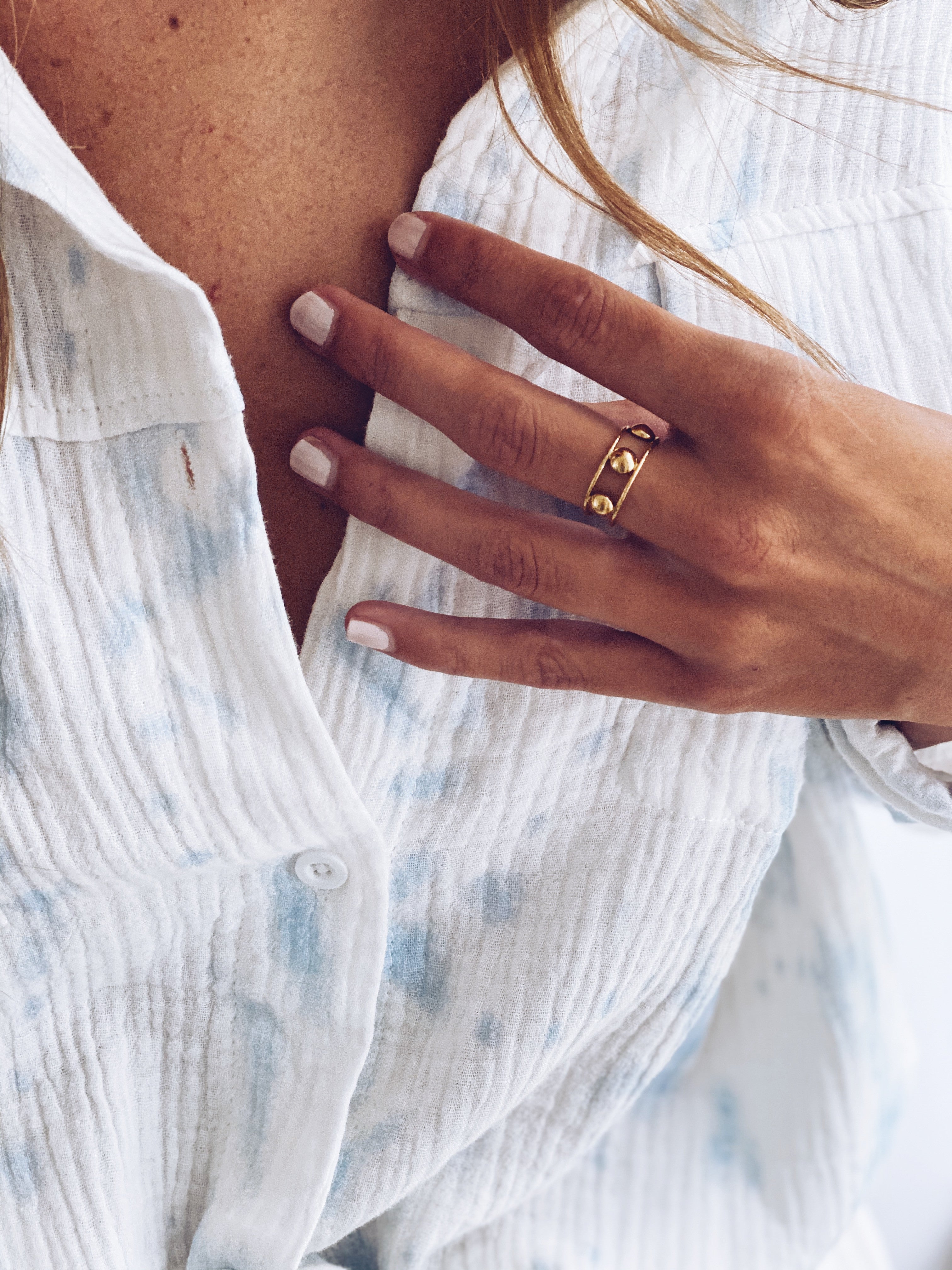 Erell ring - Golden – Easy Clothes