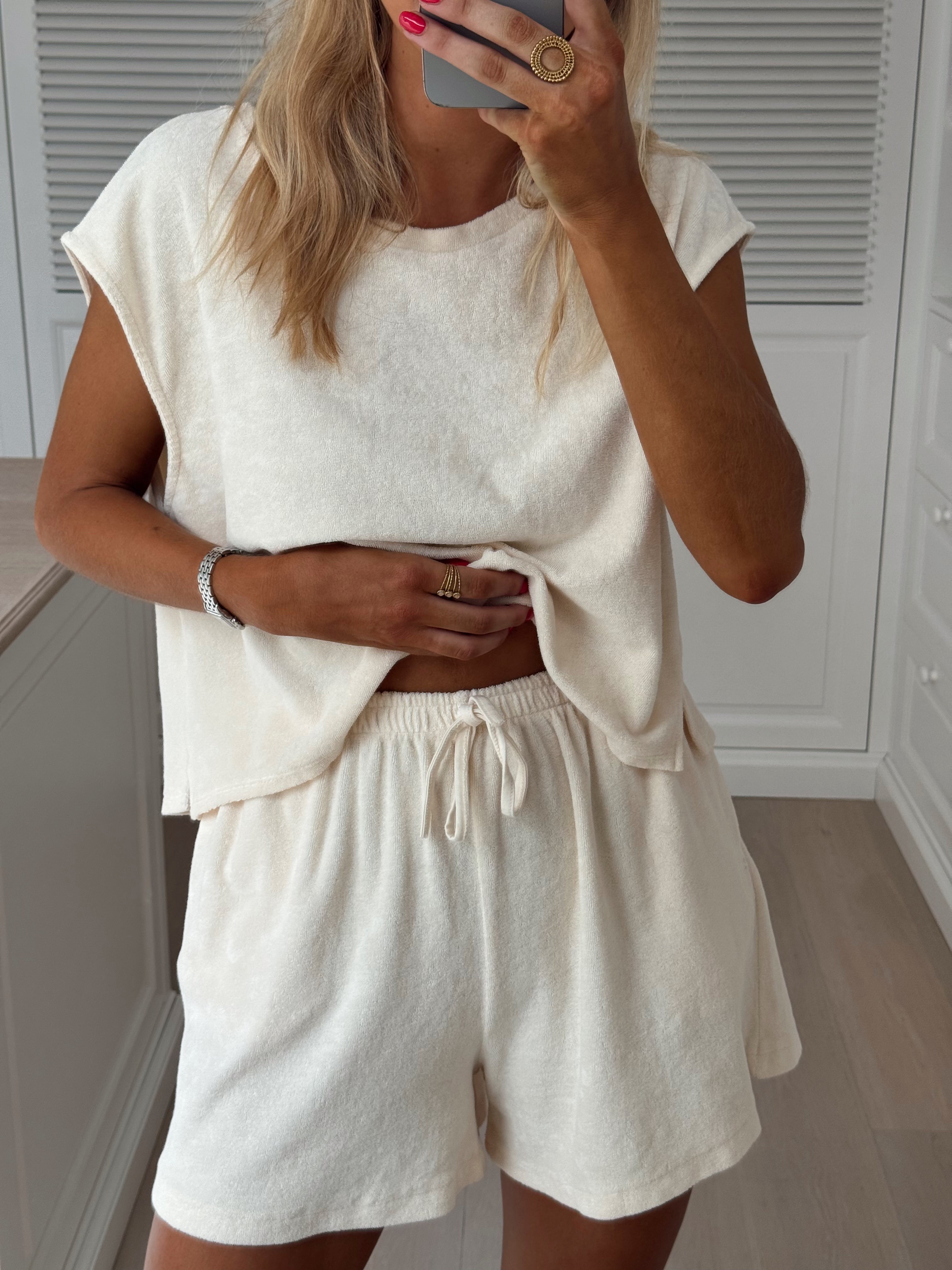 Gary Shorts - Cream Terry - Set – Easy Clothes